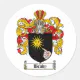 BRADY FAMILY CREST - BRADY COAT OF ARMS CLASSIC ROUND STICKER | Zazzle