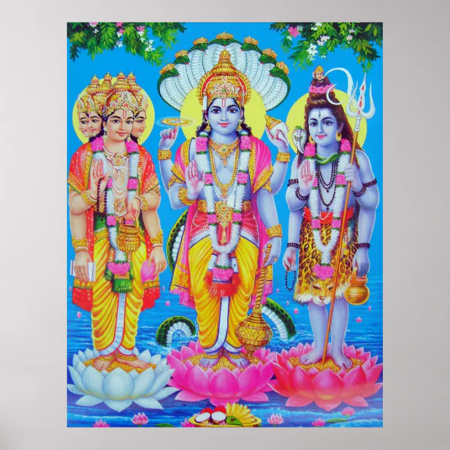brahma-vishnu-mahesh poster | Zazzle
