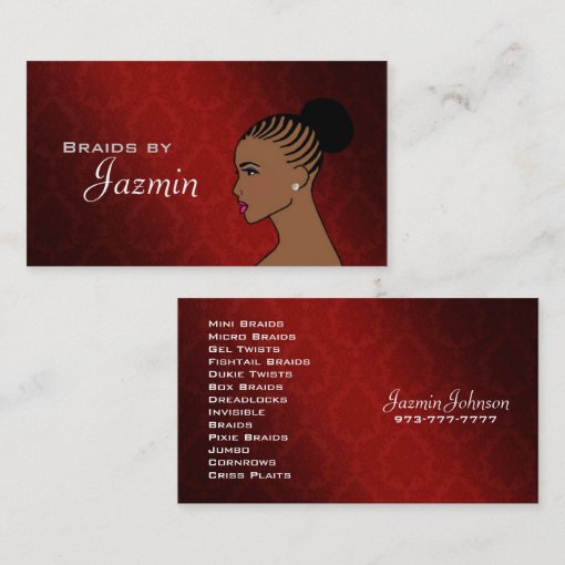 Braids Business Cards | Zazzle