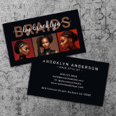 Braids Hair Stylist Modern Photographs Business Card | Zazzle