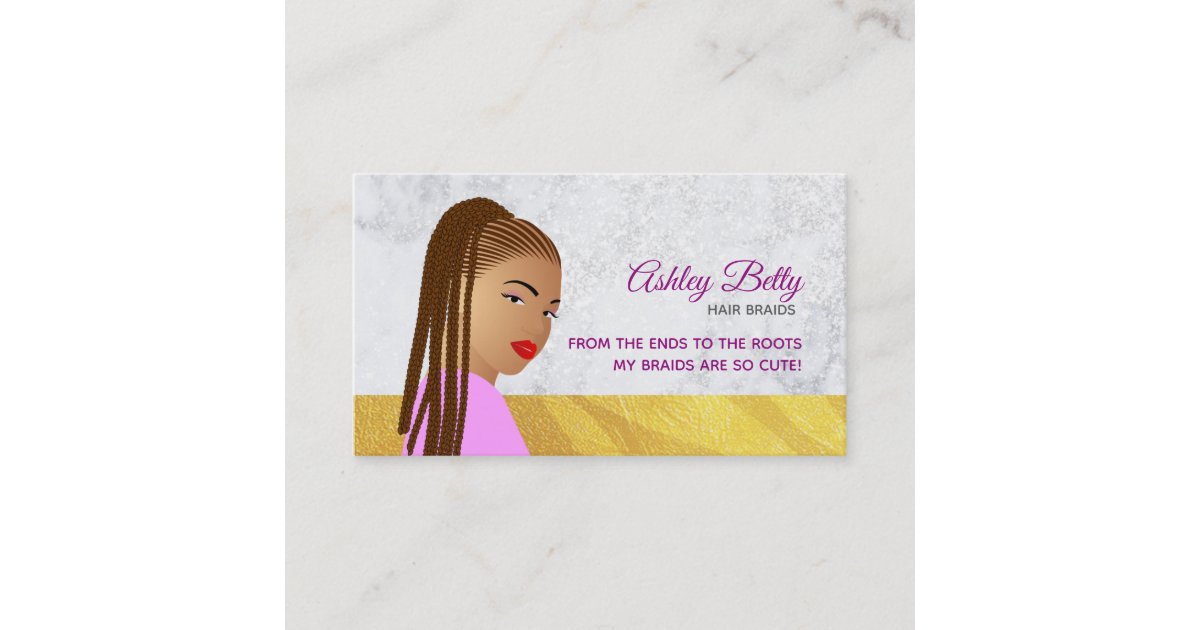Braids Slogans Business Cards | Zazzle.com