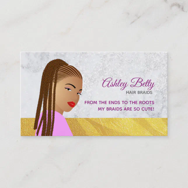 Braids Slogans Business Cards | Zazzle