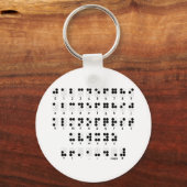 Braille alphabet keychain | Zazzle