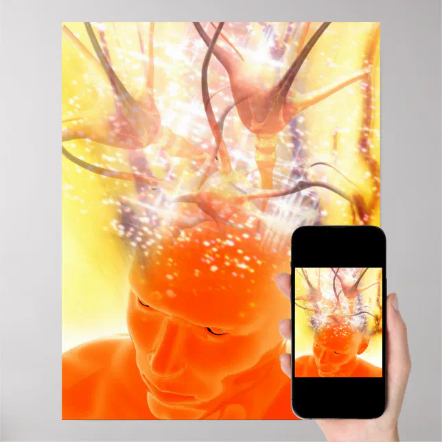Brain Activity, Conceptual Computer Artwork Poster | Zazzle