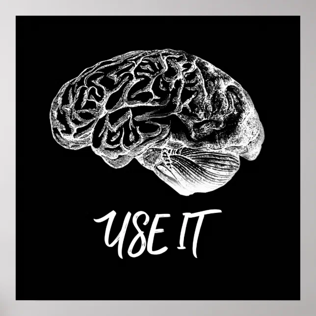Brain Anatomy - Use It Poster | Zazzle
