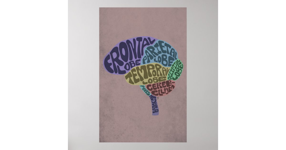 Brain Art Print | Zazzle