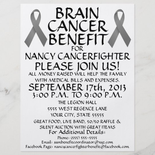 Brain Cancer Benefit Flyer | Zazzle.com