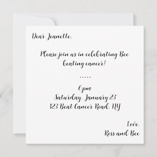Brain Cancer End of Chemo Party Invitation | Zazzle