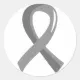 Brain Cancer Grey Ribbon 3 Classic Round Sticker | Zazzle