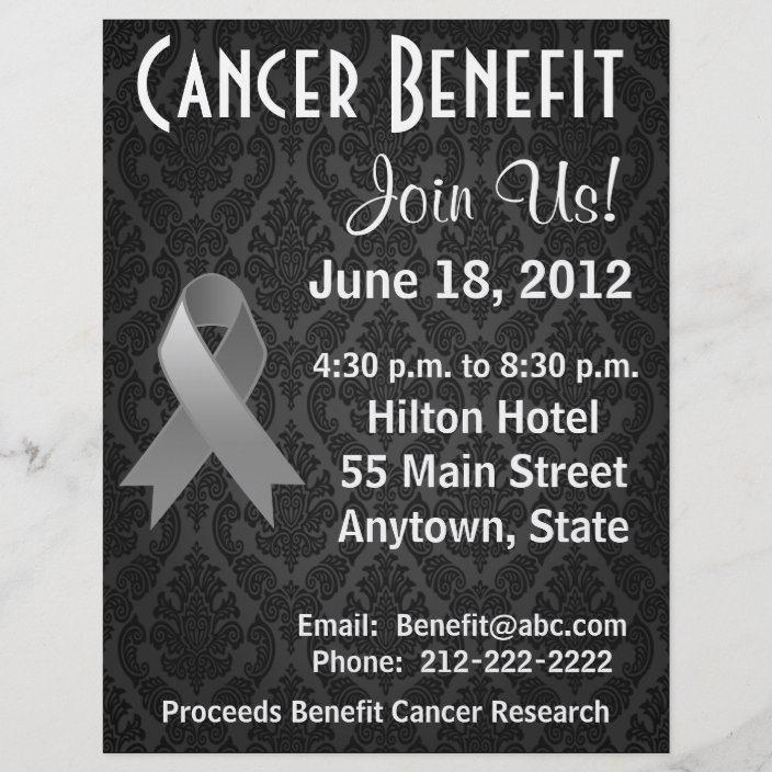 Brain Cancer Personalized Benefit Flyer | Zazzle.com