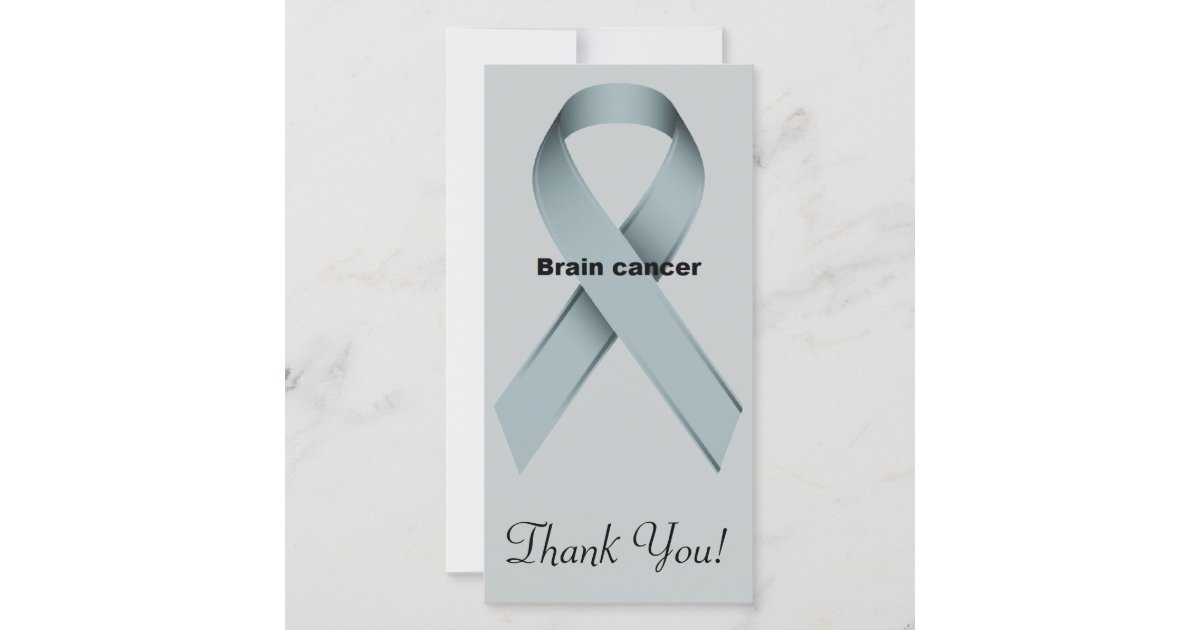 Brain cancer thank you card | Zazzle