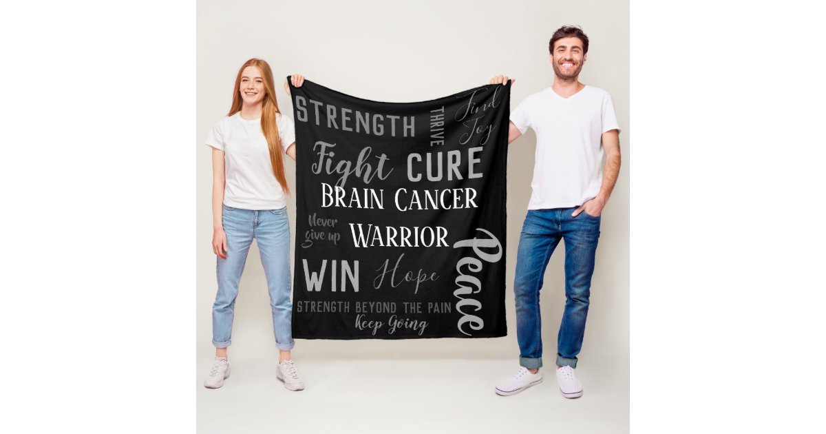 Brain Cancer Warrior blanket | Zazzle