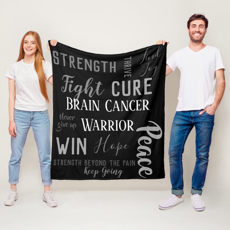 Brain Cancer Warrior blanket | Zazzle