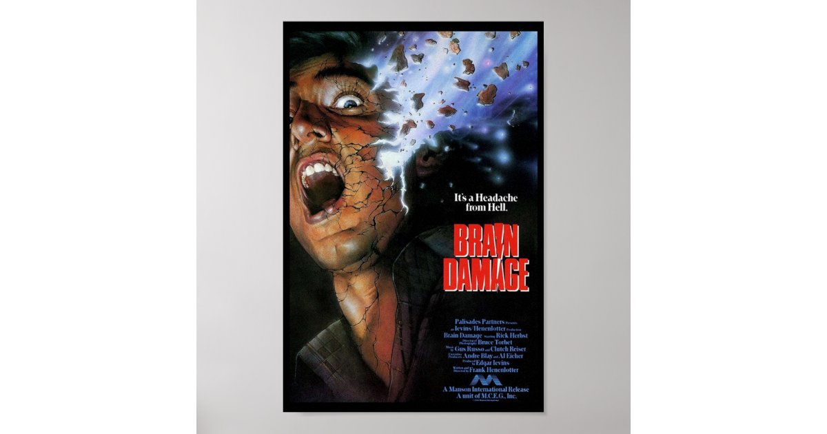 BRAIN DAMAGE POSTER | Zazzle