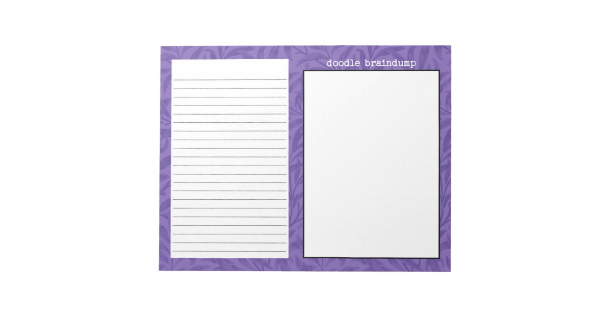 Brain Dump Doodles Journaling Notepad | Zazzle