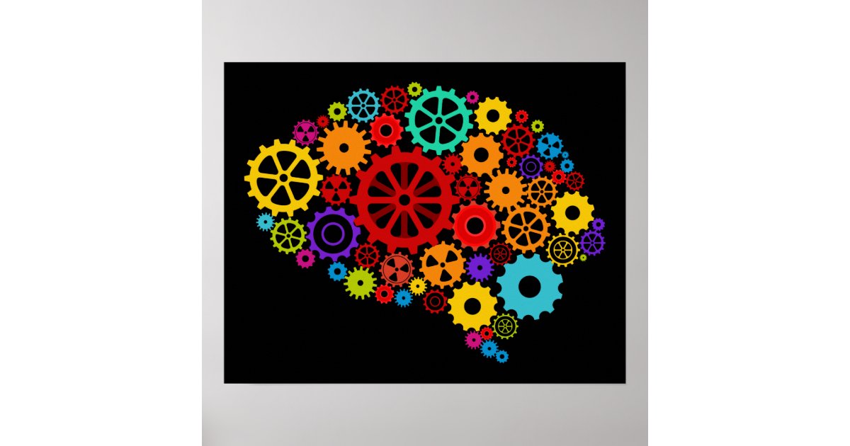 Brain Gears Poster | Zazzle