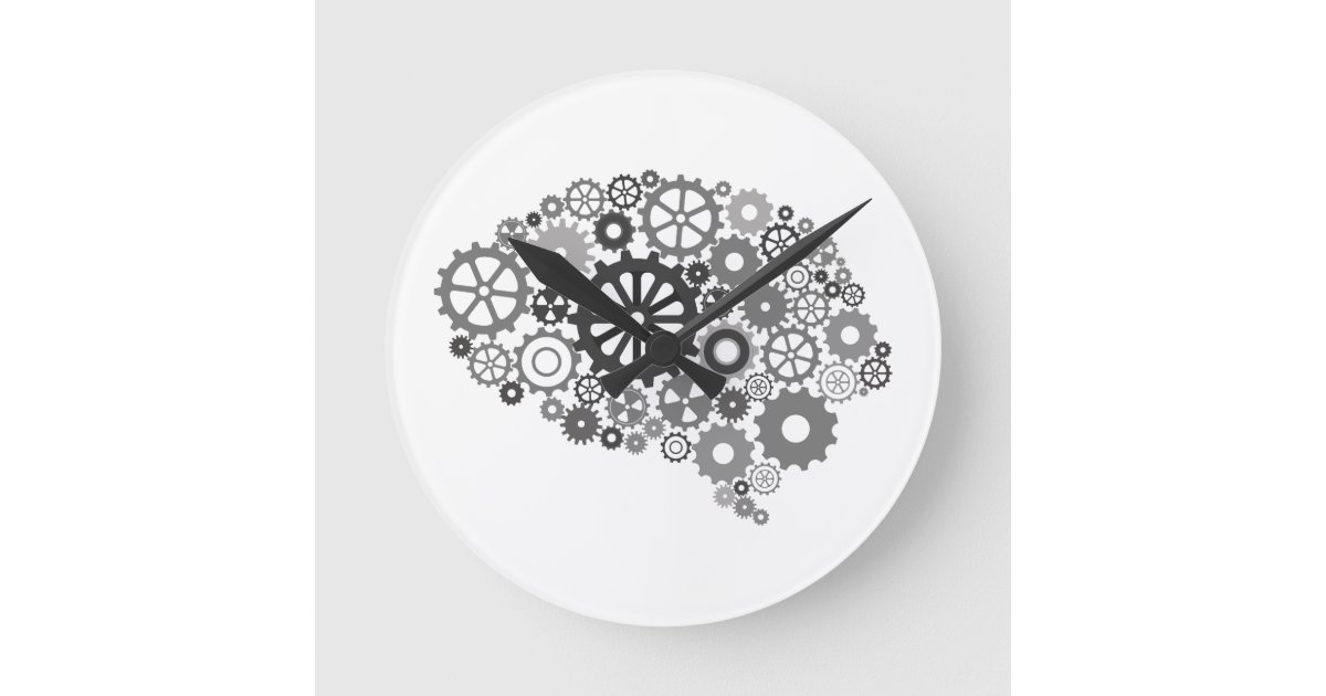 Brain Gears Wall Clock | Zazzle