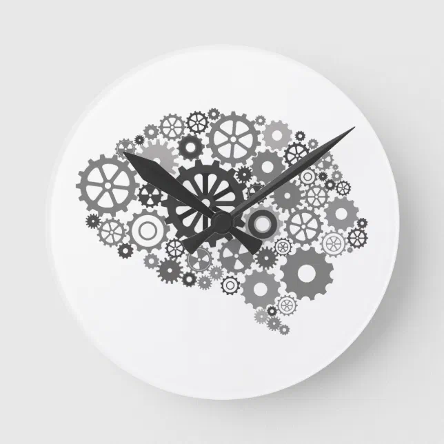 Brain Gears Wall Clock | Zazzle