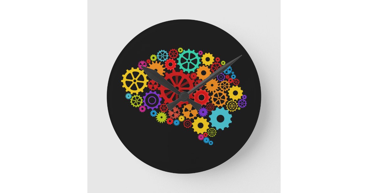 Brain Gears Wall Clock | Zazzle