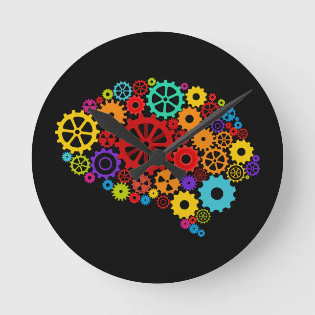 Brain Gears Wall Clock | Zazzle