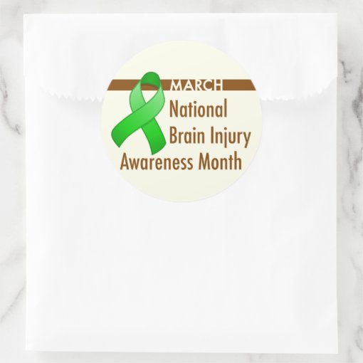Brain Injury Awareness Month Round Sticker | Zazzle