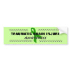 Brain Injury Green Ribbon Bumper Sticker | Zazzle