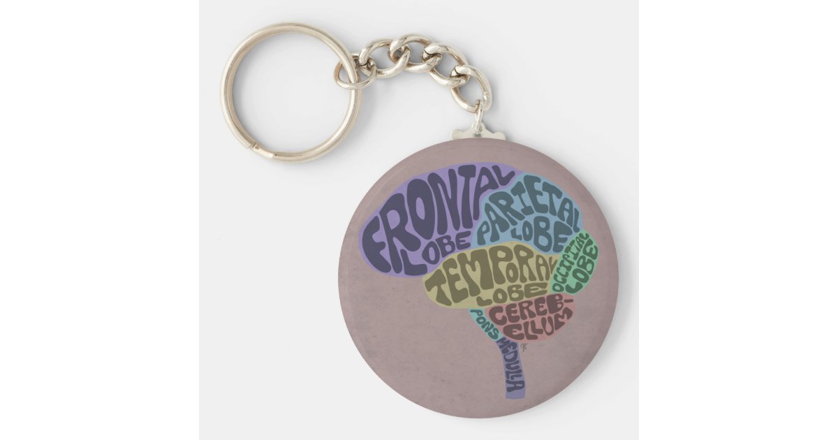 Brain Keychain | Zazzle