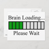 Brain Loading Bar Postcard | Zazzle