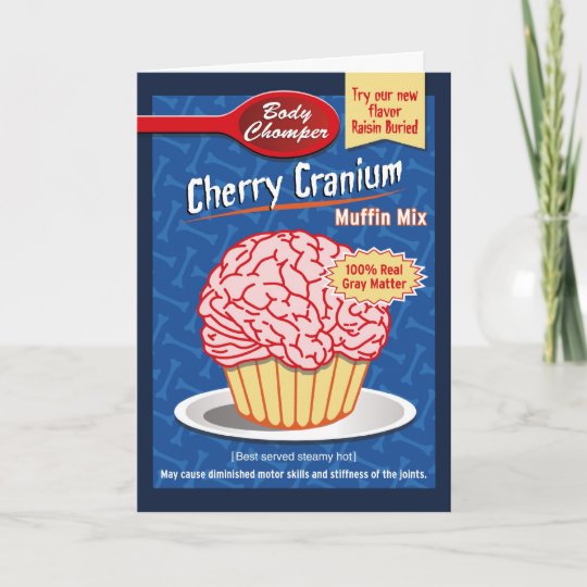 Brain Muffin Mix Halloween Card | Zazzle.com