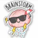 Brain Storm Funny Weather Pun Sticker | Zazzle