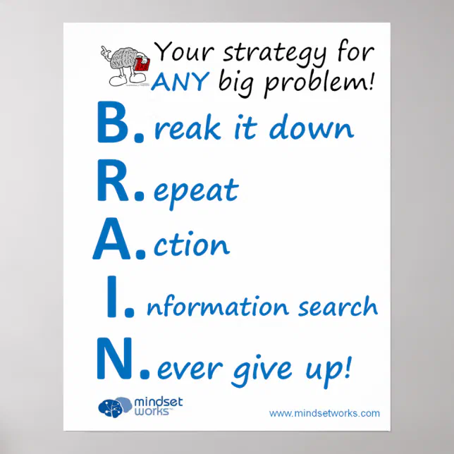 BRAIN Strategy Poster, by Mindset Works Poster | Zazzle