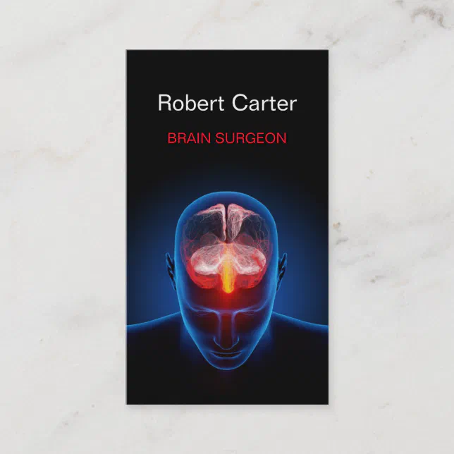 Brain Surgeon / Psychologist Clinic Doctor Medical Business Card | Zazzle