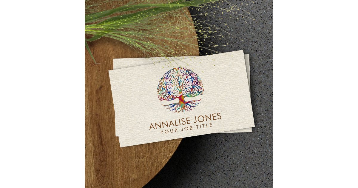Brain Tree of life - Realm of colors Business Card | Zazzle