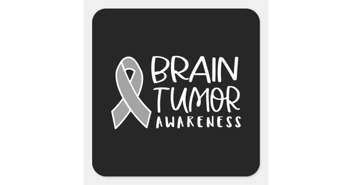 Brain Tumor Awareness, brain tumor Square Sticker | Zazzle