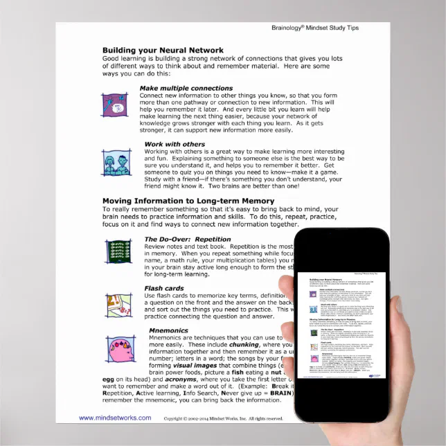 Brainology® Poster 6: Building Your Neural Network | Zazzle