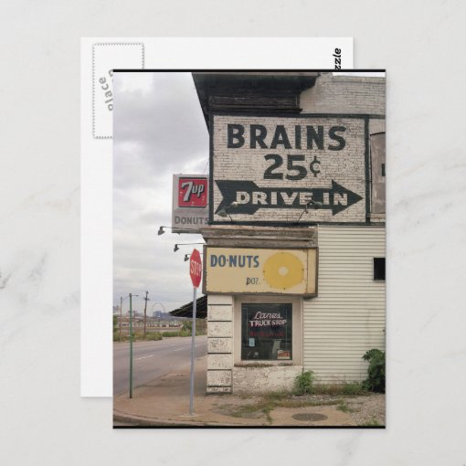 Brains 25 Cents Postcard | Zazzle