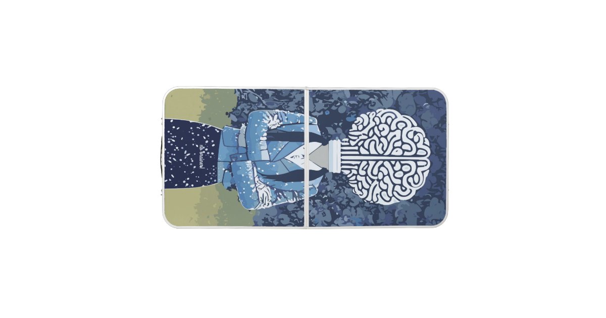 Brainy Person Beer Pong Table | Zazzle