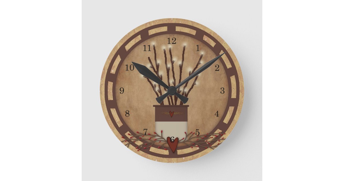 Branch Lights Wall Clock | Zazzle
