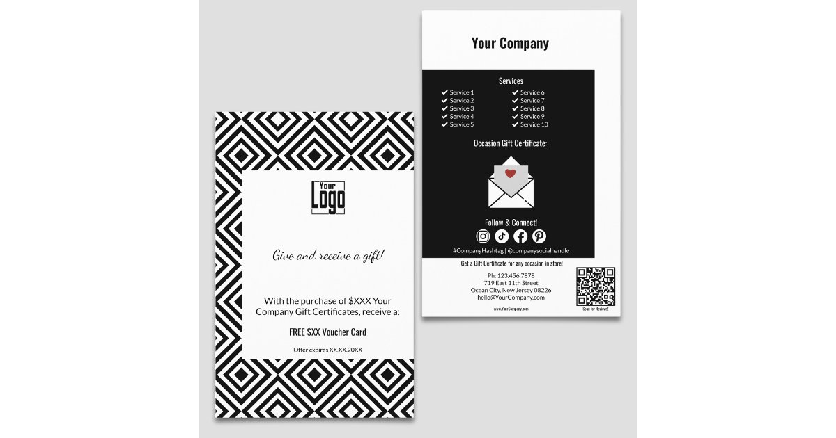 Brand Loyalty with a Gift Certificate Promotion Flyer | Zazzle