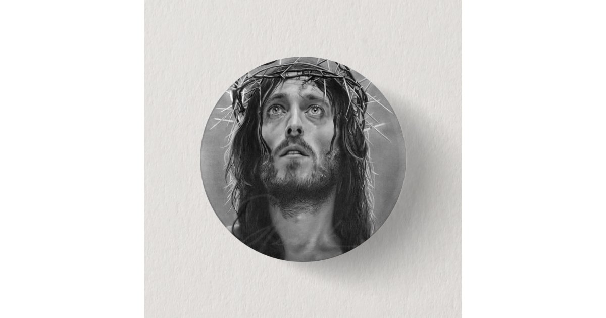 BRAND NEW!! - JESUS CHRIST PIN BACK BADGE | Zazzle