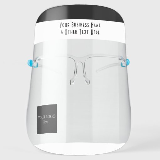 Branded Business Personal Logo Face Shield | Zazzle