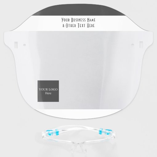 Branded Business Personal Logo Face Shield | Zazzle