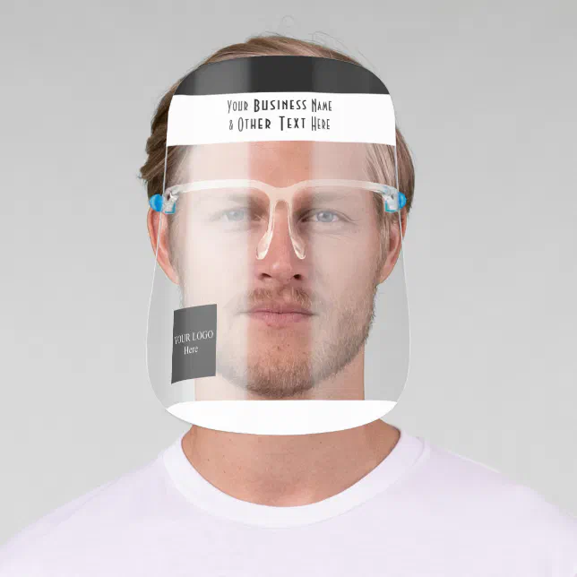 Branded Business Personal Logo Face Shield | Zazzle