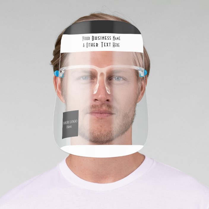 Branded Business Personal Logo Face Shield | Zazzle.com