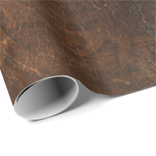 Branded Cowhide Faux Leather Wrapping Paper | Zazzle