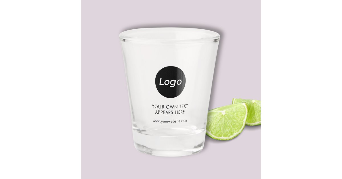 Branded Logo Business Shot Glass | Zazzle