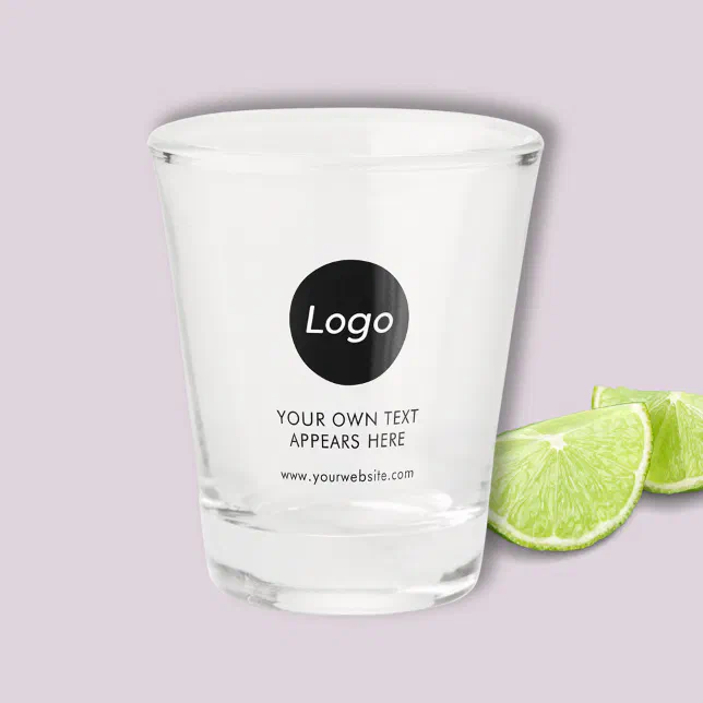 Branded Logo Business Shot Glass | Zazzle