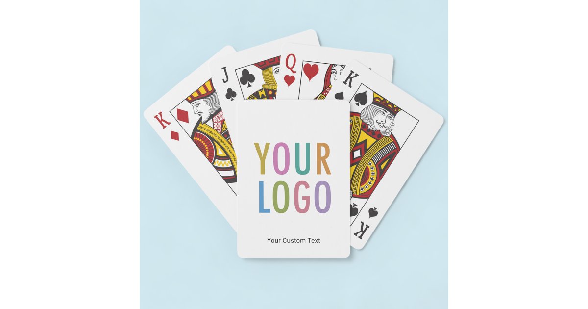 Branded Playing Cards Custom Logo Promotional Bulk | Zazzle
