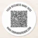 Branded Your QR Code and Custom Text Paper Coaster | Zazzle