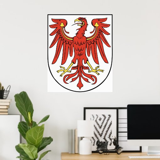 Brandenburg Official Coat of Arms Germany Symbol Poster | Zazzle